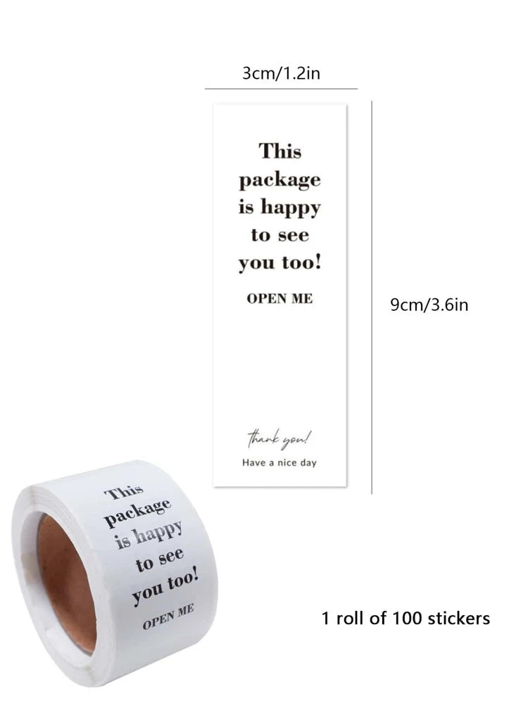 This package is happy to see you stickers – Wholesale Candela Supplies